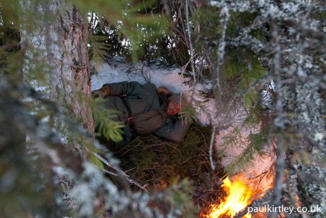 An Emergency Winter Survival Shelter For The Forest